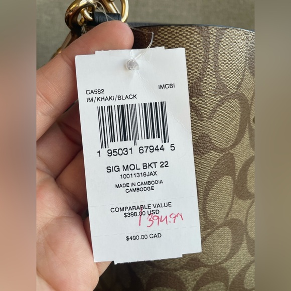 Coach | Bags | Nwtcoach Mollie Bucket Bag 22 In Signature Canvas Coach Ca582 Gift Receipt | Poshmark